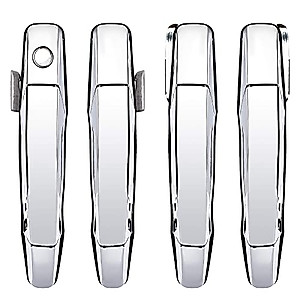 FAERSI 4pcs Outside Exterior Door Handle Front Rear Driver & Passenger Side Replacements for Cadillac Escalade Chevy Silverado GMC Sierra Yukon Pickup Truck SUV 2007 2008 2009 2010 2011 2012 2013