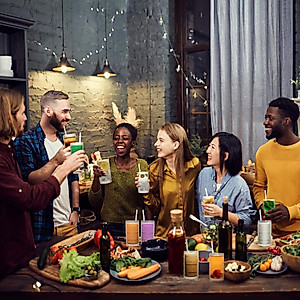 Dingerjar 2024 Upgraded Large Capacity 16 oz/480 ml Hobnail Glasses Drinking Set of 12 - Heavy Vintage Glassware