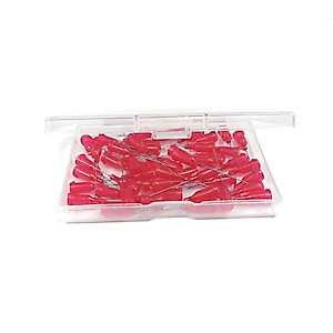 SANANTS 25 Ga Industrial Unsterilized 1 Inch Blunt Tip Dispensing Needle with Luer Lock(Red,50 PCS)