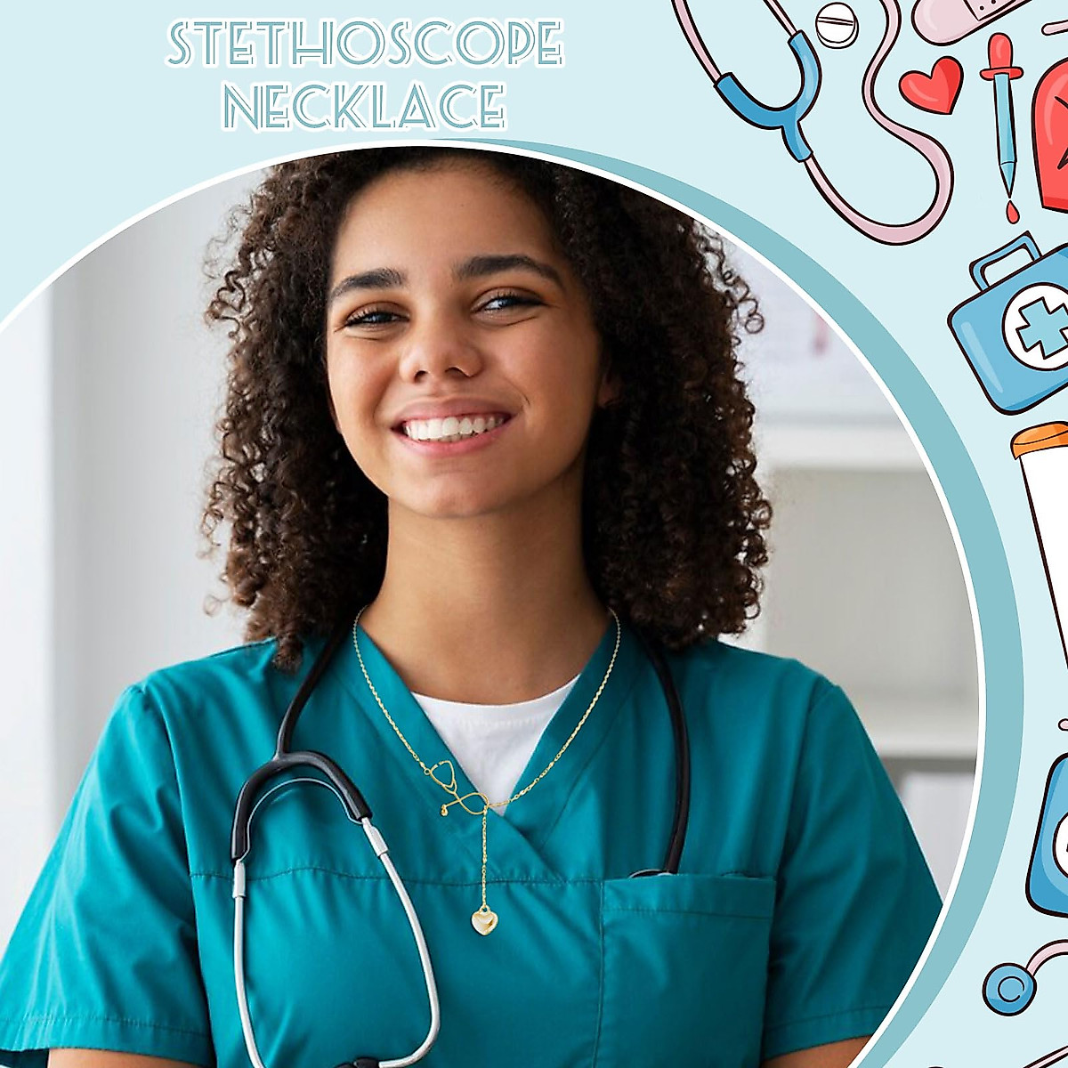 Nurse Necklace for Women Nurses Week Gifts Nursing Graduation Gifts for Her Student Nurse Appreciation Gift School Cool Gifts for Nurses Unique Graduation Gifts for Nurses Female Outfit 2024