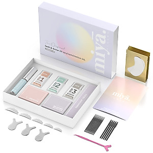 MIYA LASH 2 in 1 Lash Lift & Brow Lamination Kit | Instant Fuller Eyebrows, Eyelashes | Salon Result lasts 8 weeks | Professional LVL, Perm, Laminate with Silicone Shields, Lash Picks