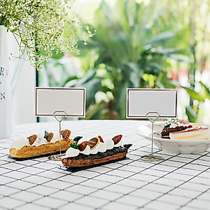 Jofefe 24Pcs Unique Table Number holders with 24Pcs Place Cards, Place Card Holder, Table Card Holders, Table Number Stands, Photo holder Name Card Picture Clips for Wedding, Birthday Party