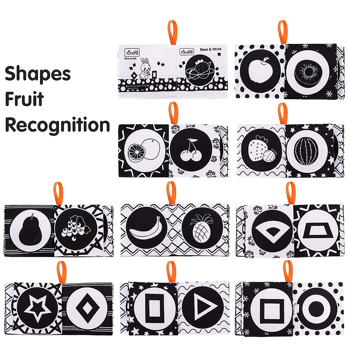 TUMAMA Baby Toys 0 3 6 to 12 Months,Soft Cloth Books for Babies, My First Soft Books Early Education Toys,Preschool Bath Toys,3 Pack