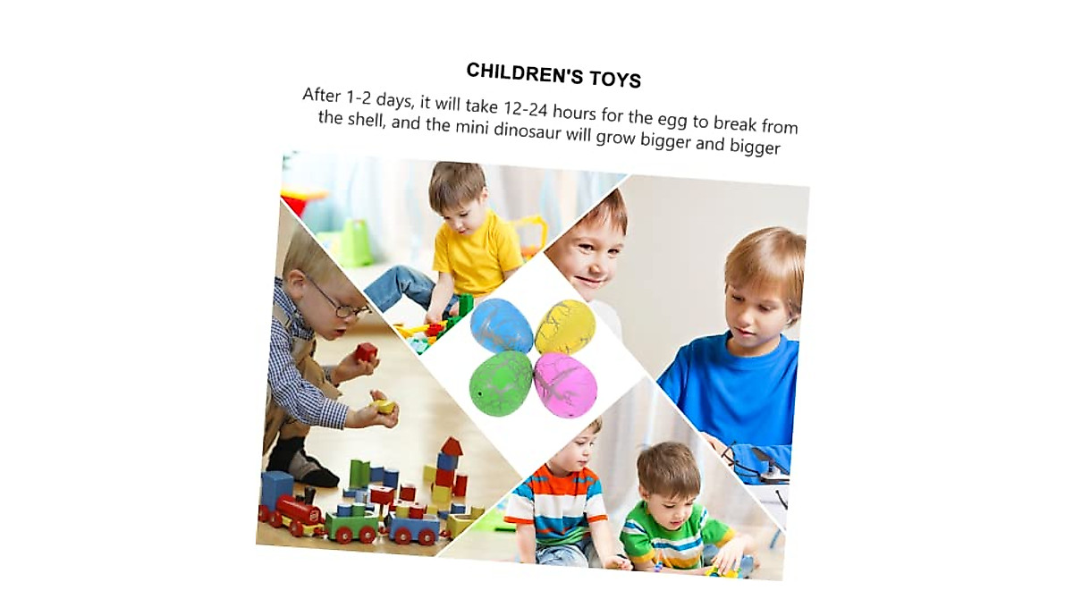 EXQUIMEUBLE 12pcs Water Hatching Dinosaur Eggs Mini Toy Kids ...
