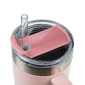 Pelican Hydration Pelican Porter™ 40 oz Vacuum Insulated Tumbler - Recycled Stainless Steel Double Wall Travel with Dual Lid, Powder Coated Insulated Coffee Mug For Hot Cold Drinks, Blush