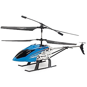 Remote Control Helicopter, 528 Aircraft with Altitude Hold, One Key take Off/Landing, 3.5 Channel, Gyro Stabilizer and High &Low Speed, LED Light for Indoor to Fly for Kids and Beginners (Bule)