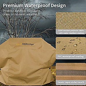 Outdoor Patio Furniture Grill Cover 58 Inch, 58" Wx24 Dx48 H, Golden Horn