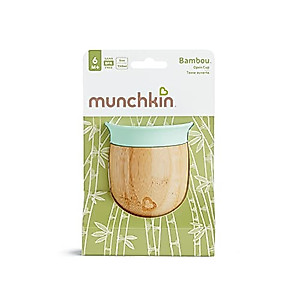 Munchkin® Bambou™ 5oz Open Training Cup for Babies and Toddlers, Non-Toxic Bamboo and Food-Grade Silicone
