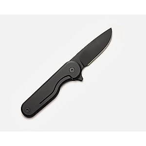 Craighill Rook Knife - Distilled Design Full-Metal Pocket Knife, Slim Profile, Durable Craftsmanship, Folding Drop Point Blade, EDC Essential, 2.2 oz - Vapor Black