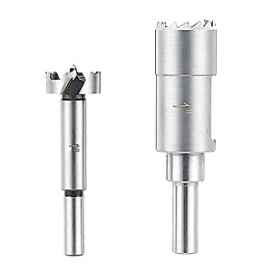 Anfrere 1" Wood Plug Cutter and Forstner Bit for Wood Cutting Tool Cork Drill Bit Knife, 3/8" Round Shank Carbon Steel Taper Tapered Cutting Tool Cork Drill Bit Knifes, WCB-A3