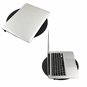 2PCS 12 inch Heavy Duty Plastic Lazy Susan Turntable Stand, Black Lazy Susan Hardware, Large Lazy Susan Rotating Swivel with Steel Ball Bearings Stand for Monitor, TV, Potted Plants