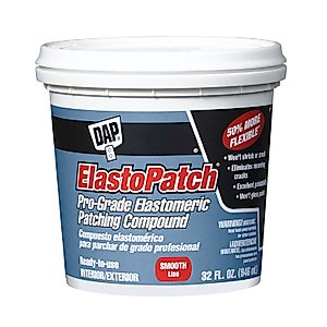1 qt Dap 12278 ElastoPatch White Pro-Grade Elastomeric Patching Compound, Pack of 1