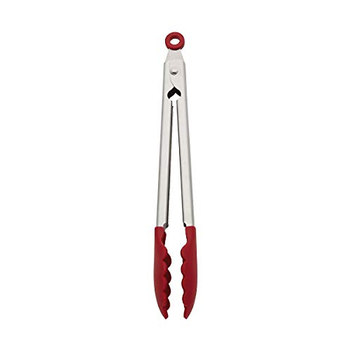 KitchenAid Silicone Stainless Steel Tongs, 12 Inch, Red
