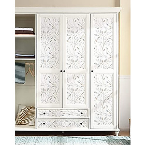 Heroad Brand Boho Peel and Stick Wallpaper Leaf Contact Paper Peel and Stick Floral Removable Wallpaper Self Adhesive Wallpaper for Walls Cabinets Shelf Liner Thicken Vinyl Roll 15.5” x 118”