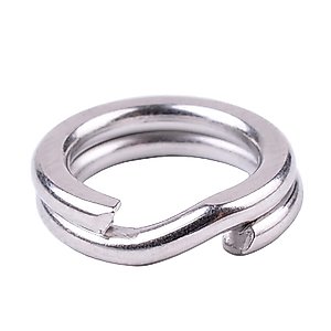 Atibin Swivel Steel Split Ring Fishing Stainless Connector Fishing Rings Snap High Strength Split Ring Saltwater 100pcs 50lbs