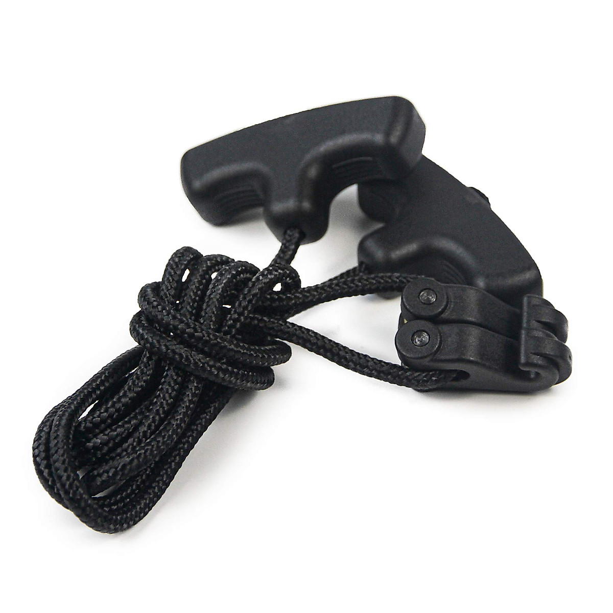 GUGULUZA Crossbow Cocking Device with Double Handle Crossbows Rope 1.6m/63 inch Cocker Aid Cocking String Tool Black