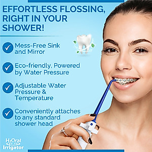 H2Oral Irrigator Dental Care System | Advanced Shower Water Flosser for Healthy Gums and Teeth | Experience Superior Dental Hygiene at Home | Made in U.S.A.