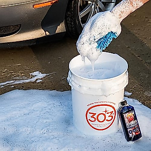 303 Products Car Wash with Wash Mitt Bubble Gum Scent, 18 fl. oz. (30577) , Blue
