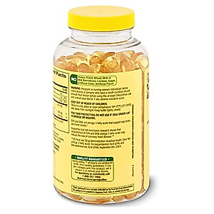 Spring Valley Omega-3 from Fish Oil 2000 mg, Eye, Brain, Heart Health, Lemon, 180 Softgels (Pack of 2)