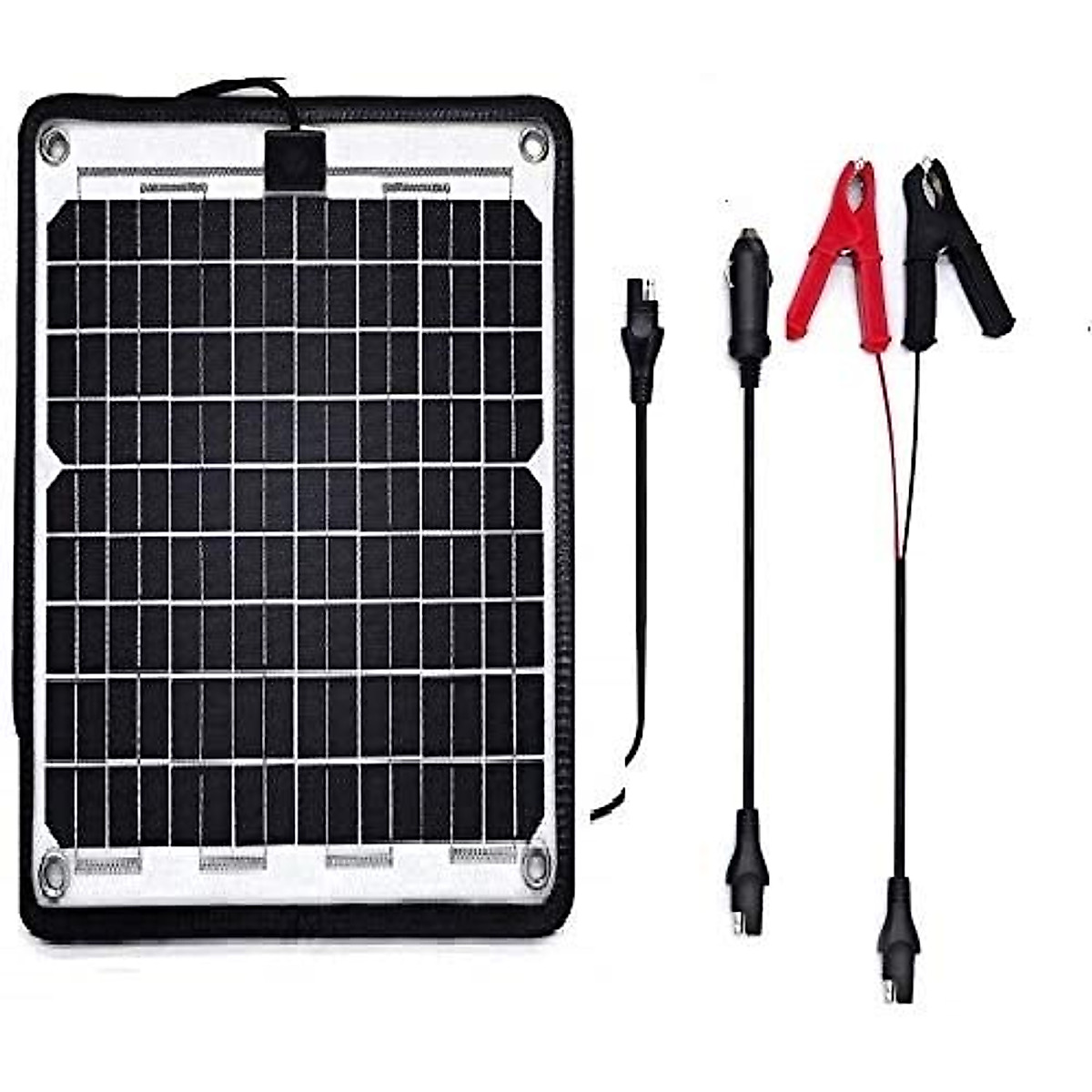 SolarEnz Trolling Motor Battery Charger 10W 24VBattery Charger Trickle Solar Charger, Travel Trailer, Boats、RV & Marine Solar Panel, Monitoring Buoys Self Regulating-No Experience Plug & Play Design