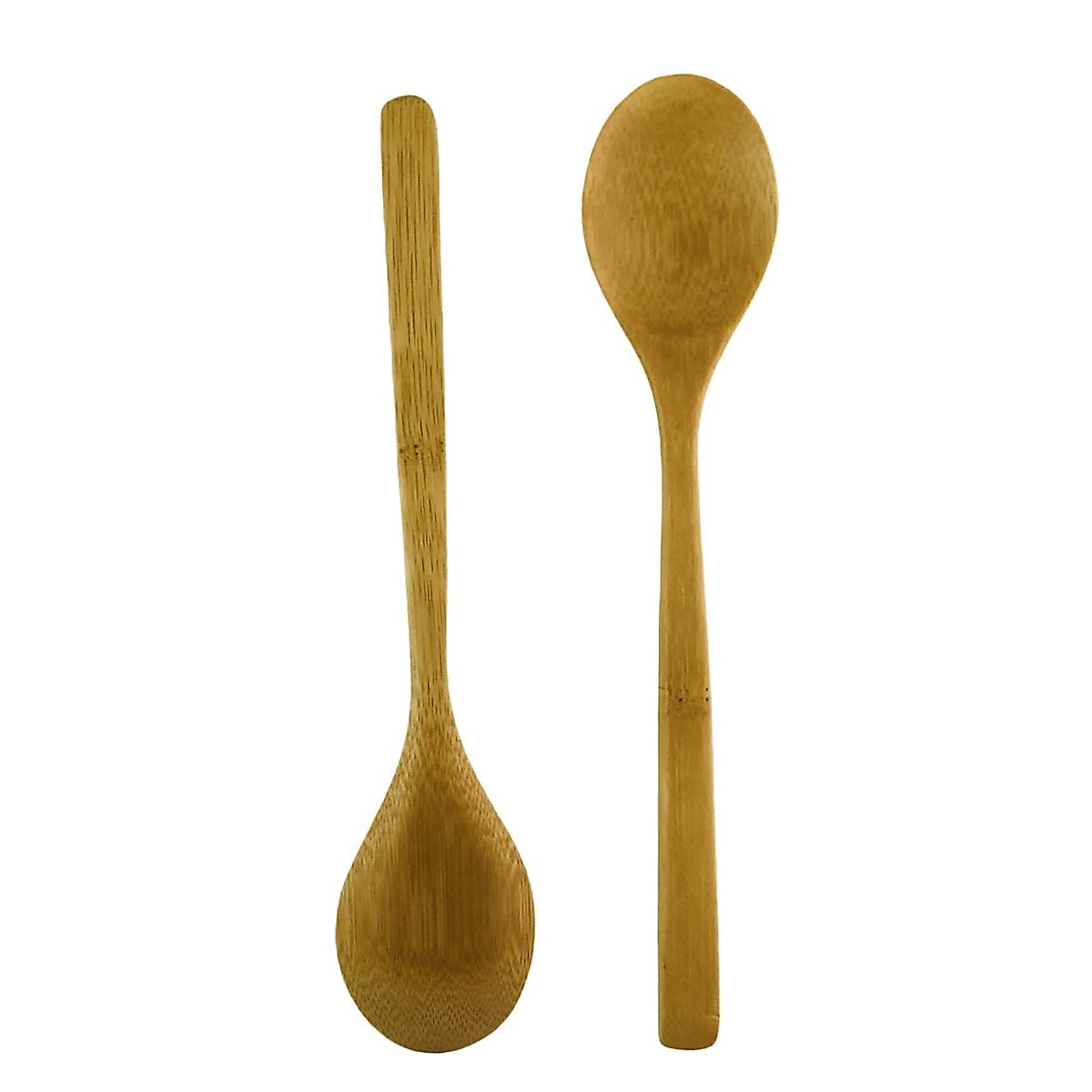 JapanBargain 3807, Pack of 10 Solid Bamboo Dinner Spoons Soup Spoons, 8-inch
