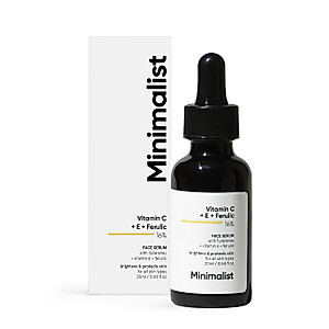 Minimalist 16% Vitamin C Serum with Antioxidants for Anti Aging & Glow | Reduces Skin Damage & Redness to Brighten Dull Complexion | For All Skin Types | For Women & Men | 0.68 Fl Oz / 20 ml