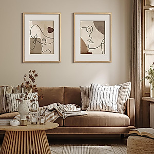 Yaetm 16x20 Picture Frame Matted to 11x14 Set of 4, Natural Solid Oak Wood 16x20 Frame for Gallery Wall, Photos, Posters & Art Prints, Horizontal and Vertical Wall Mount (4 pack, Oak)