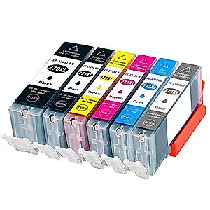 12 Color Remanufactured Ink Cartridge Replacement use for Canon 270 271 XL PGI-270XL CLI-271XL Ink Cartridege, 12 Color(with Gray), for Canon Pixma MG5720 MG5721 MG5722 MG6820 MG6821 TS5020 TS6020