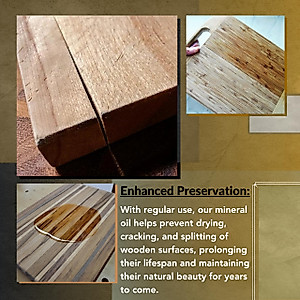 Z's Wood Nectar 16oz Odorless Food-Grade Mineral Oil - Premium Care for Cutting Boards, Butcher Blocks, Countertops, Bamboo, Kitchen Utensils & More