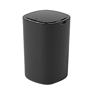 Dolity Sealed Trash Can 12L Trash Basket with Lid Automatic Smart Sensor Wastebasket Waste Can Garbage Bin Dustbin for Bathroom Kitchen Bedroom, Black