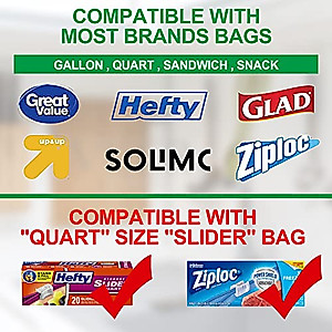 AUING Ziplock Bag Organizer,Bamboo Kitchen Baggie Organizer for Ziploc Bag Include Gallon Quart Snack and Sandwich Bag Dispenser Compatible with Ziploc, Solimo, Glad, Hefty ect, Set of 4