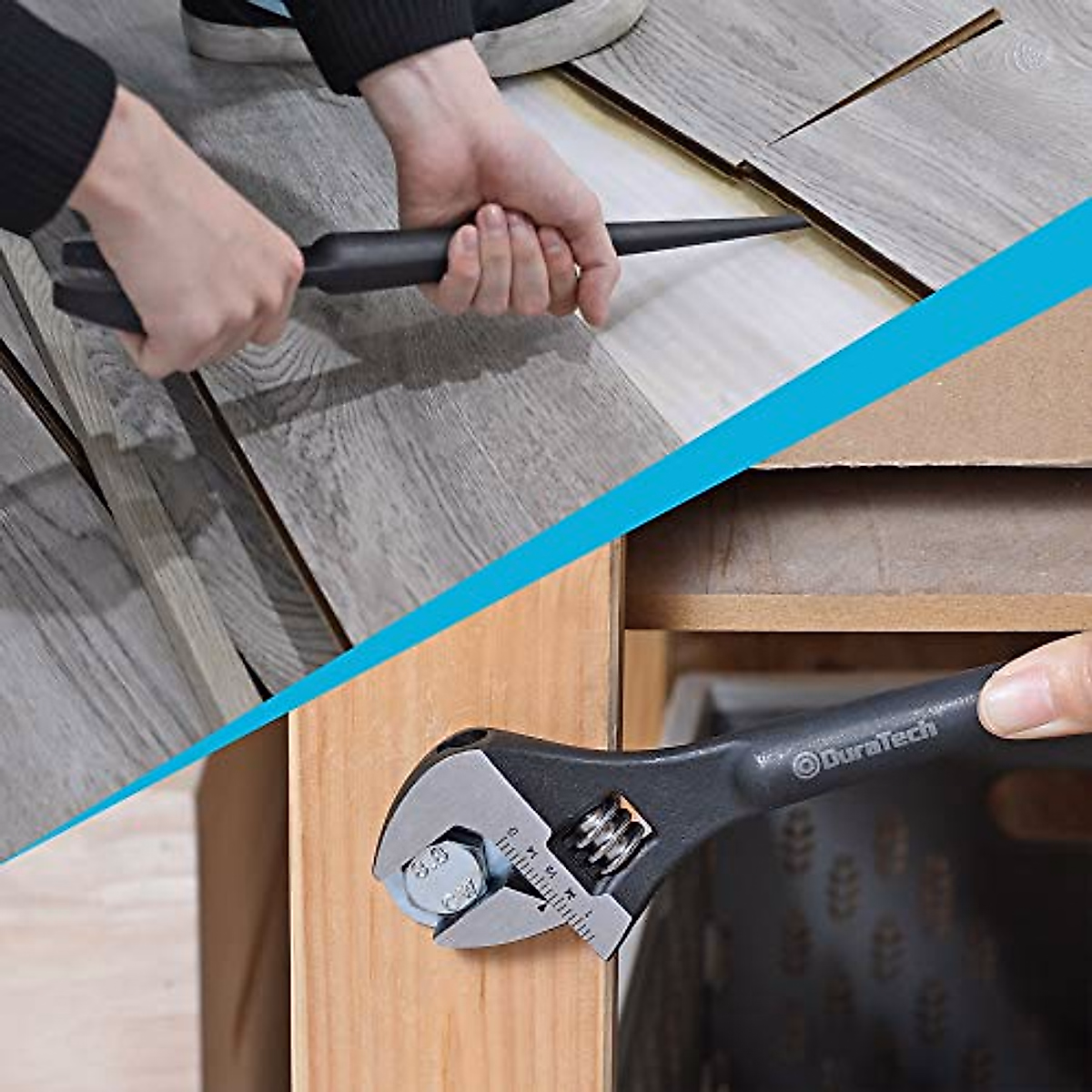 DURATECH 3-Piece Adjustable Construction Spud Wrench Set, 8-inch, 10 ...