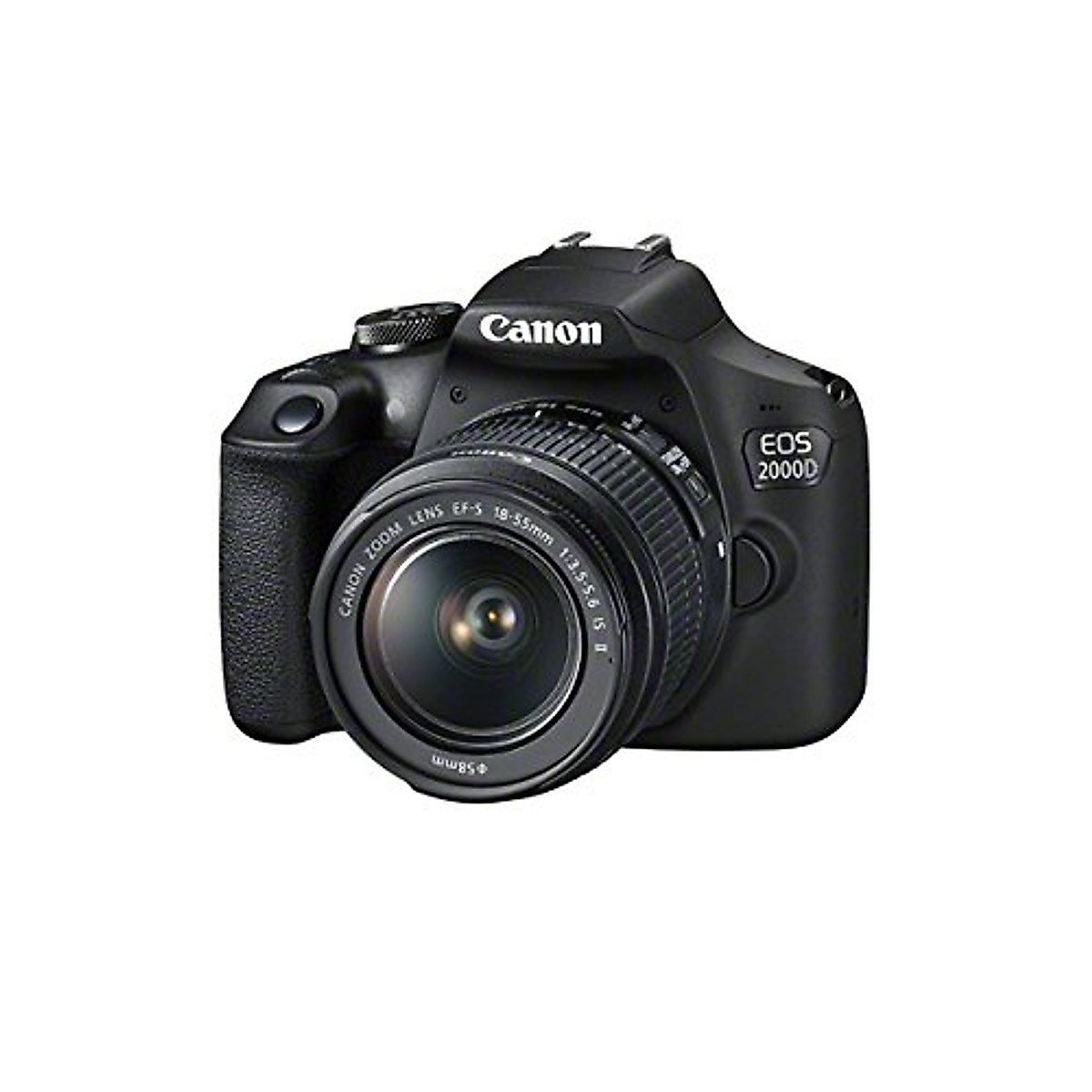 EOS 2000D DSLR Camera and EF-S 18-55 mm f/3.5-5.6 is II Lens, Black (Renewed)
