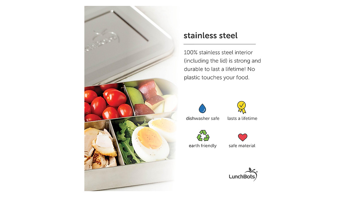 LunchBots Small Snack Packer - Toddler Bento Box & Snack Container