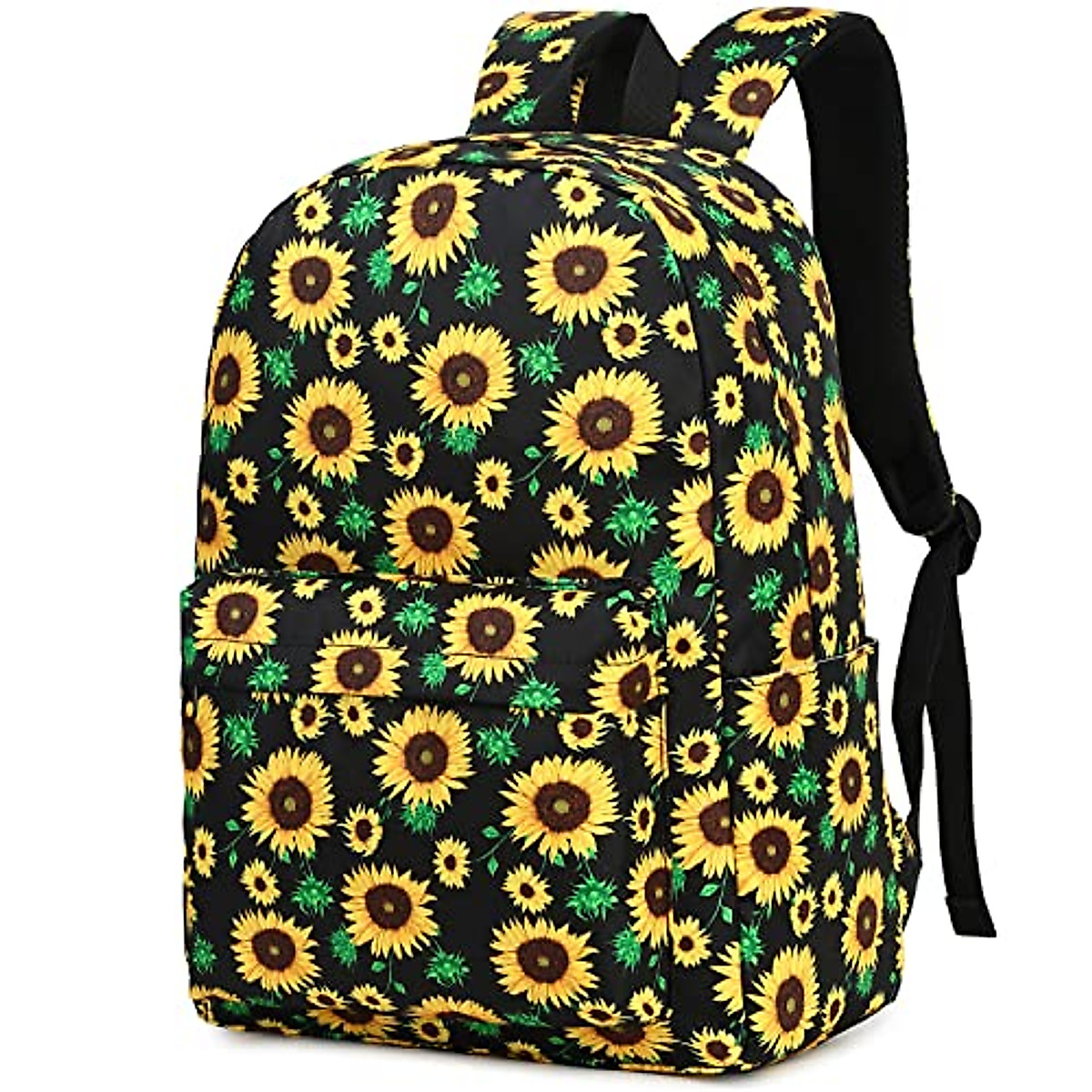 Esfoxes Sunflower Girls Backpack for Elementary Middle School, Kids Teens School Bag Women College Bookbag Laptop Backpacks