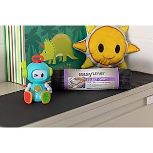 Duck Non-Adhesive Shelf Liner Select Grip EasyLiner, 12-inch x 20 Feet, Black