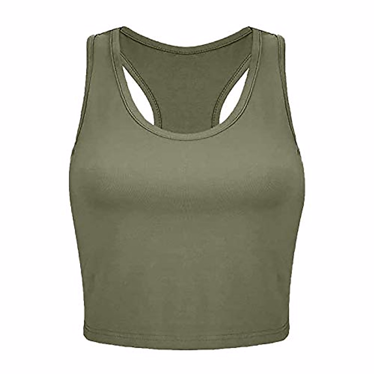 Aniywn Sleeveless Workout Tops for Women Racerback Cropped Tank Top Slim Fitted Exercise Yoga T-Shirts Gym Running Shirts
