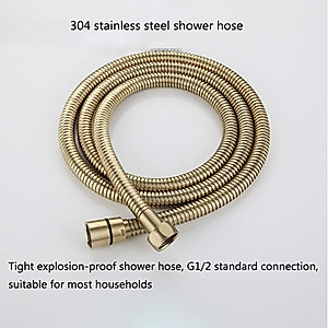 Handheld Bidet Sprayer for Toilet, Brushed Gold Brass Bathroom Cloth Diaper Sprayer Set with Angle Valve, Wall Mounted Toilet Bidet Sprayer Kit for Feminine Hygiene, Bathing Pets