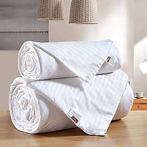MOON'S SLEEPWARES Combine Set Full Size 100% Pure Long Grade Mulberry Silk Comforter Silk Filled Comforter Silk Quilt Silk Duvet (79 X 79 Inches / 200 X 200 cm) SFDWH200x200-1+2