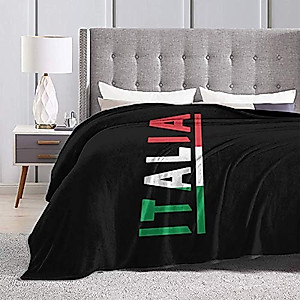 HTSS Italian Flag Ultra Soft Flannel Fleece Blanket All Season Living Room/Bedroom Warm Throw Blanket Bed Blankets
