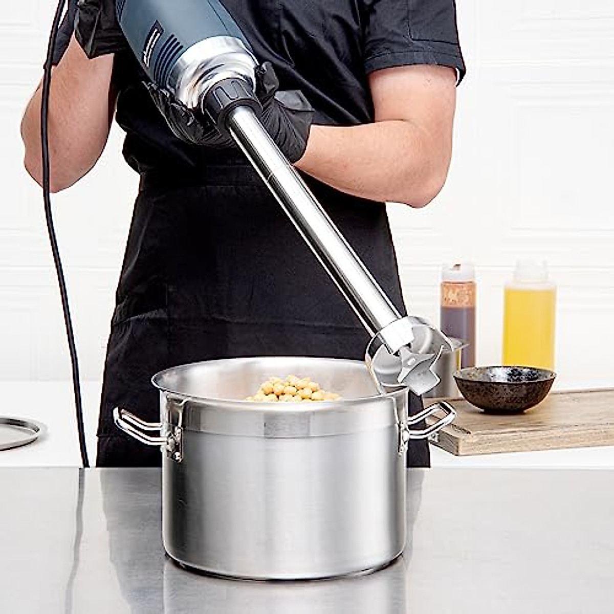 Restaurantware Hi Tek Stainless Steel Blending Shaft - Fits Variable Speed Immersion Blender - 18" - 1 count box,Silver