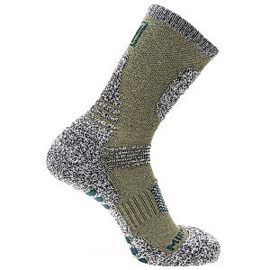 MIRMARU Men’s 5 Pairs Hiking Socks- Multi Performance Moisture Wicking Outdoor Sports Hiking Crew Socks (M252-LARGE)