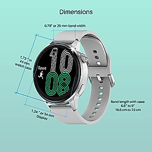 EKTON Smart Watches for Men & Women - Smart Watch for Android Phones, Make/Answer Calls, Messaging, Voice Assistant, NFC Functions, Wireless Charging, Long Battery Life, Silver
