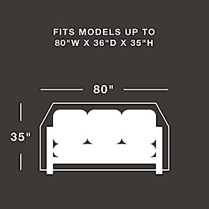 True Guard Patio Furniture Covers Waterproof Heavy Duty - Sofa or Couch Cover, 600D Rip-Stop, Fade/Stain/UV Resistant for Outdoor Patio Furniture, Dark Brown