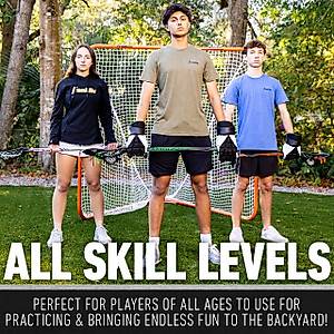 Franklin Sports Official Size Lacrosse Goal - Portable Steel Backyard Lacrosse Net for Kids + Adults - Lacrosse Training Equipment - 72" x 72"