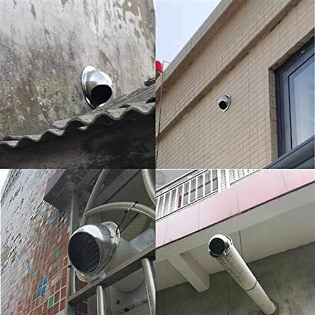 NANZU Louvered Grille Cover, Dryer Vent Cover, Louvered Vent Hood, 45° Slanted Blinds, It Can Be Used As Water Heater Outlet Cap, Roof Outlet Pipe Rain Cap, Chimney Flue Cap (Size : 150mm)