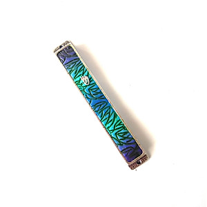 Mezuzah Case, Handmade Judaica Art by Israeli artist, perfect as wedding and Bar Mitzvah Gift