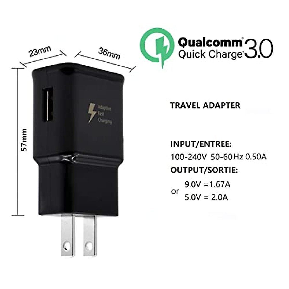 Samsung Charger Fast Charging with USB Type C Cable for Samsung Galaxy S9/S9 Plus/S8/S8 Plus/S10/S10e/S10 Plus/Note 8/Note 9/Note 10/Note 20/A13/A03s/A20/A30/A31/A32/A50/A51/A52/A53/S20/S21/S22 Ultra