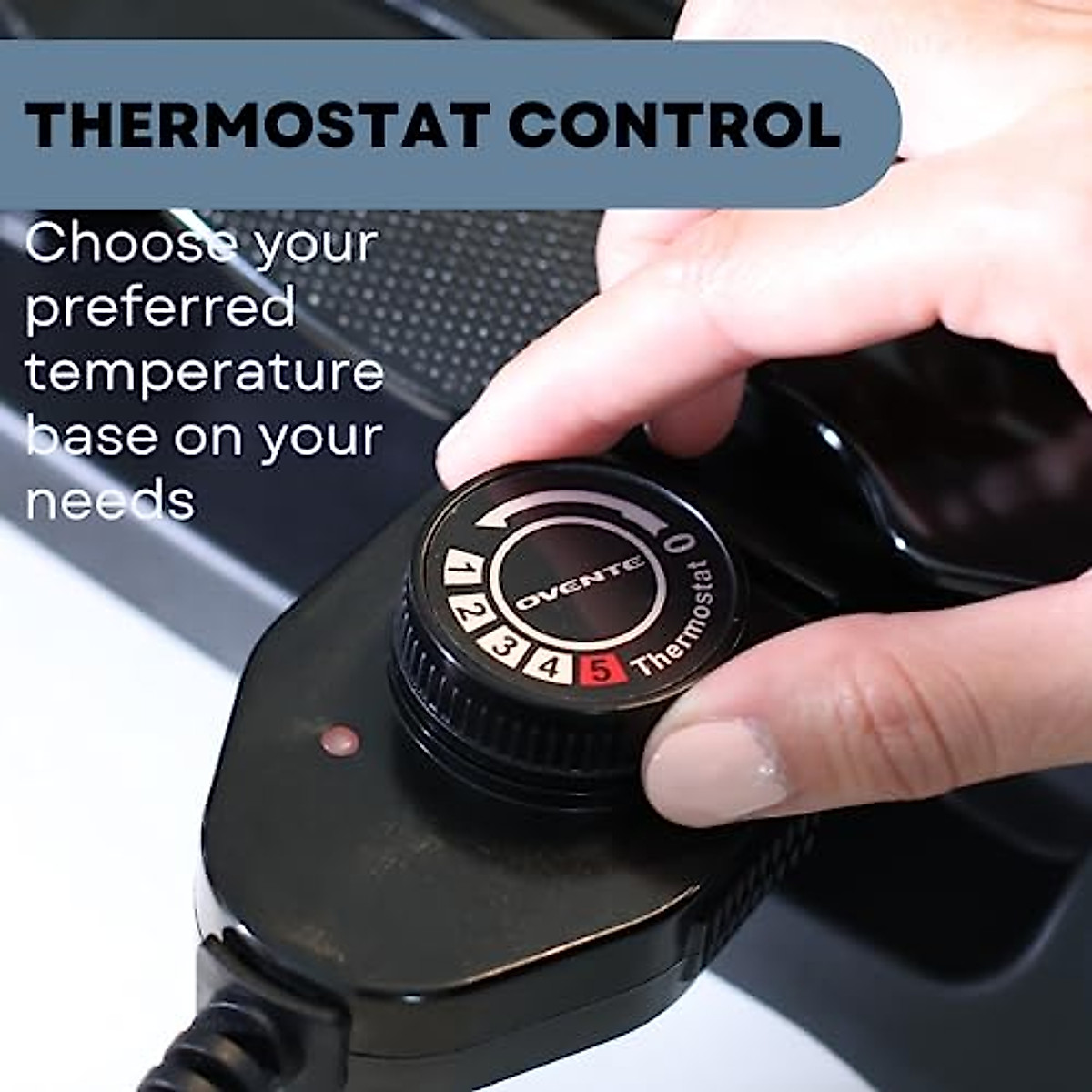 OVENTE Indoor Electric BBQ Grill with Non-stick Grilling Plate, Adjustable Temperature Control, Easy to Clean Cooking Surface and Removable Drip Tray, Perfect for Small House Party, Black GD1632NLB