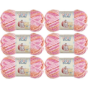 Bernat Baby Blanket Yarn-6/Pk-Peachy, 6/Pk, Peachy 6 Pack